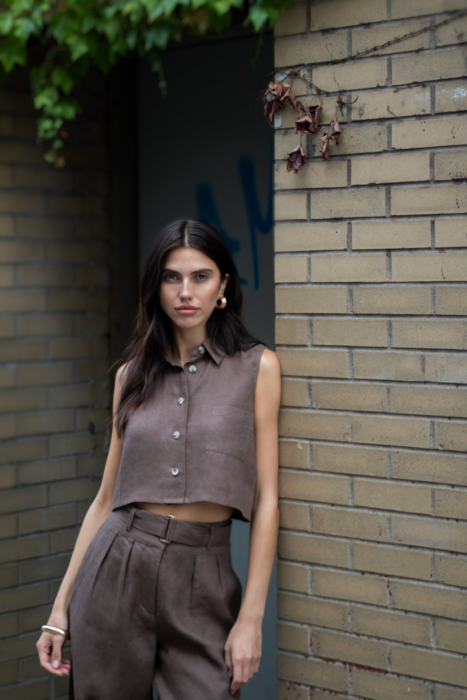KATJA TOP - CHOCOLATE